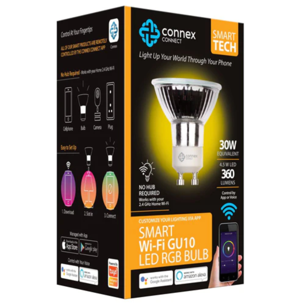Smart WiFi Bulb 4.5W LED RGB White GU10 | Solar District (ZW)